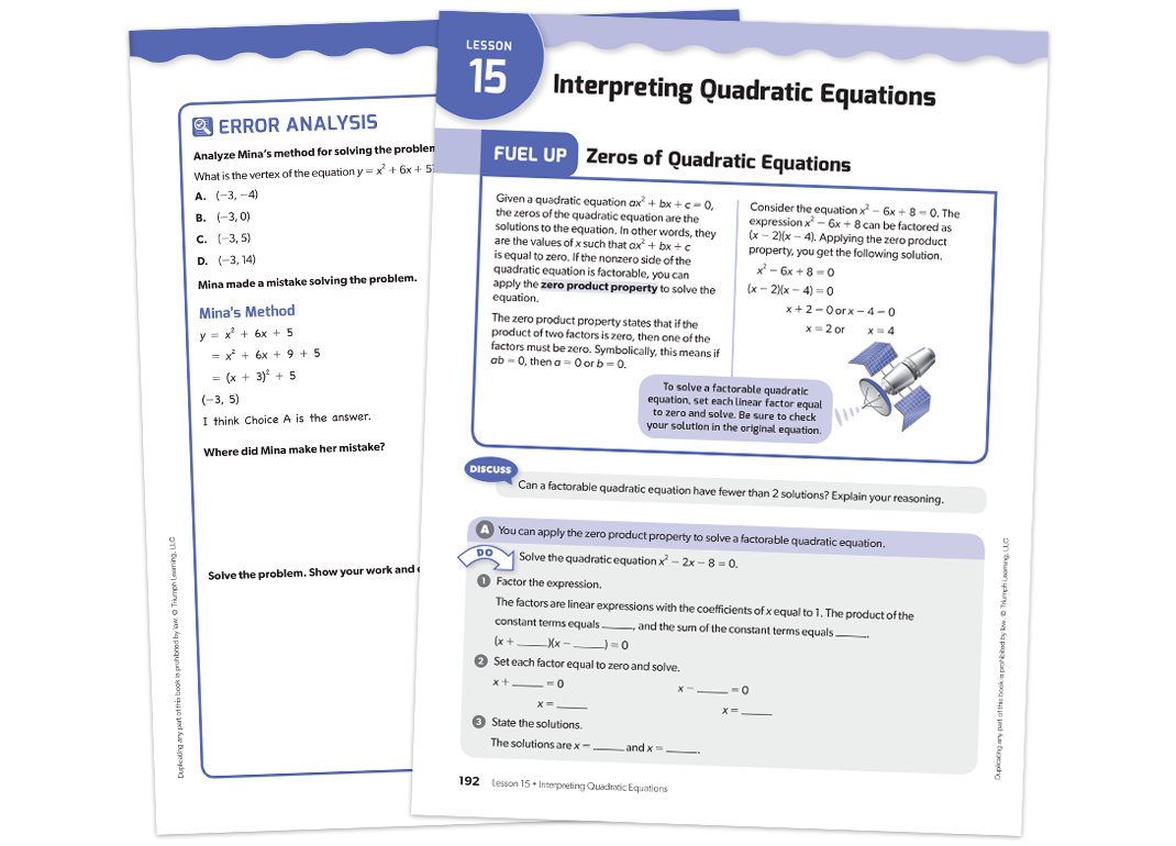 Support Coach, Algebra I | EPS Learning