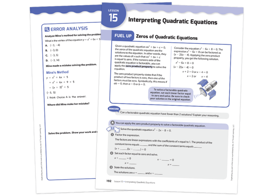 Support Coach, Algebra I | EPS Learning