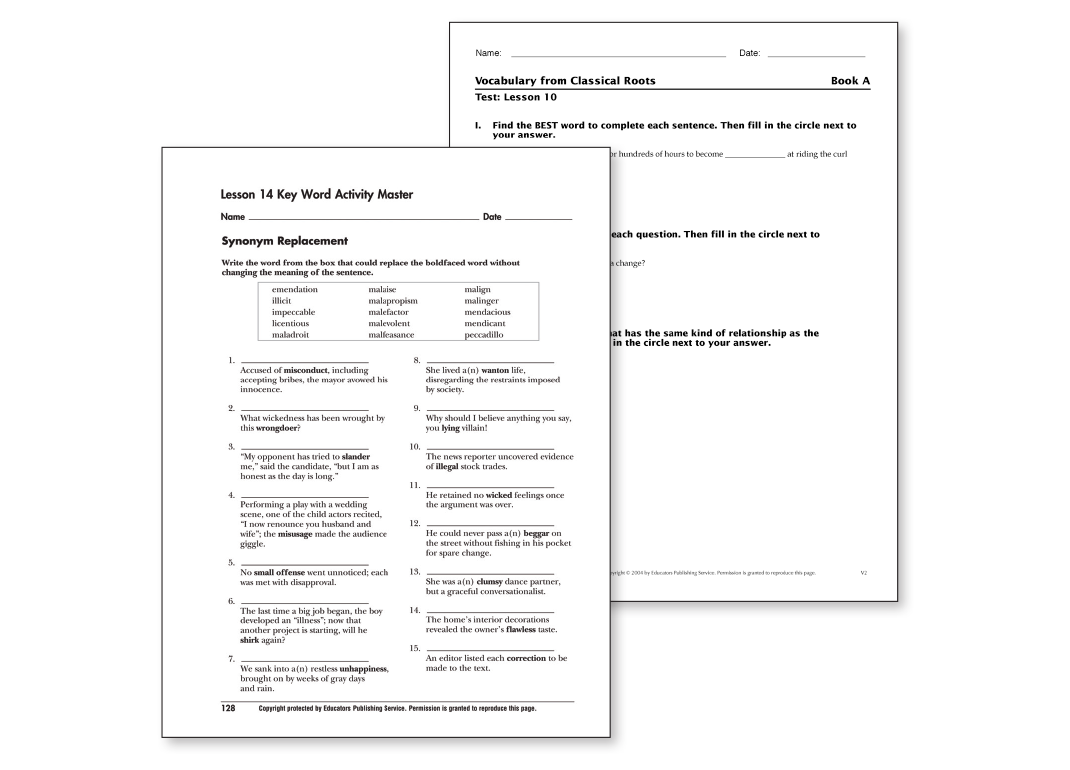 Vocabulary from Classical Roots | EPS Learning