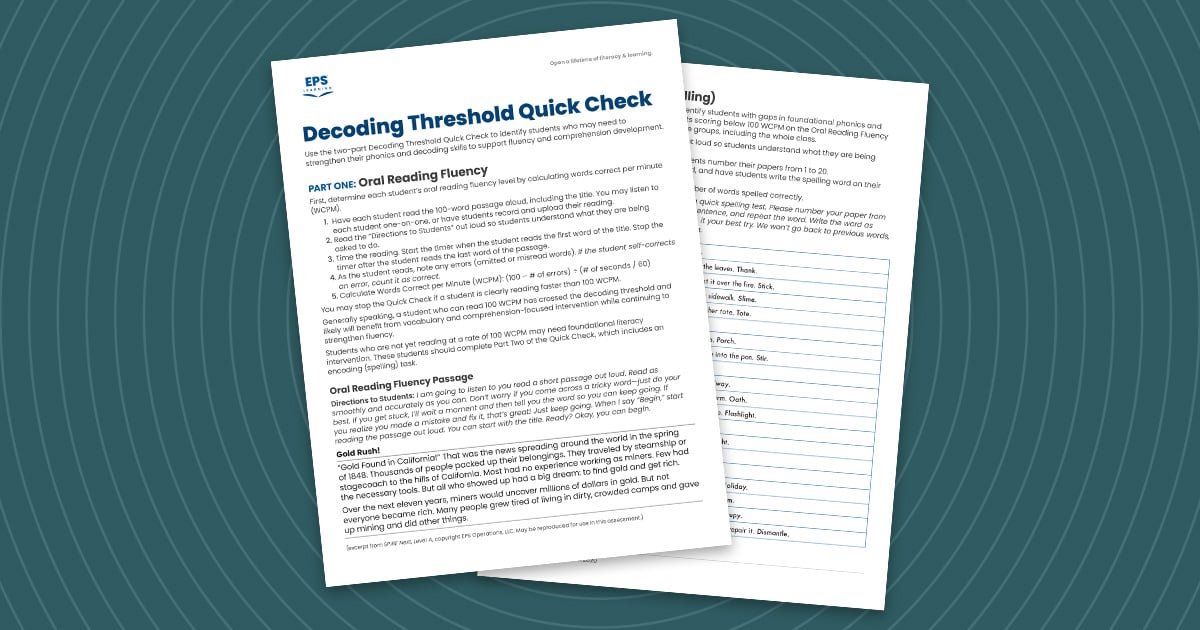 Decoding Threshold Quick Check